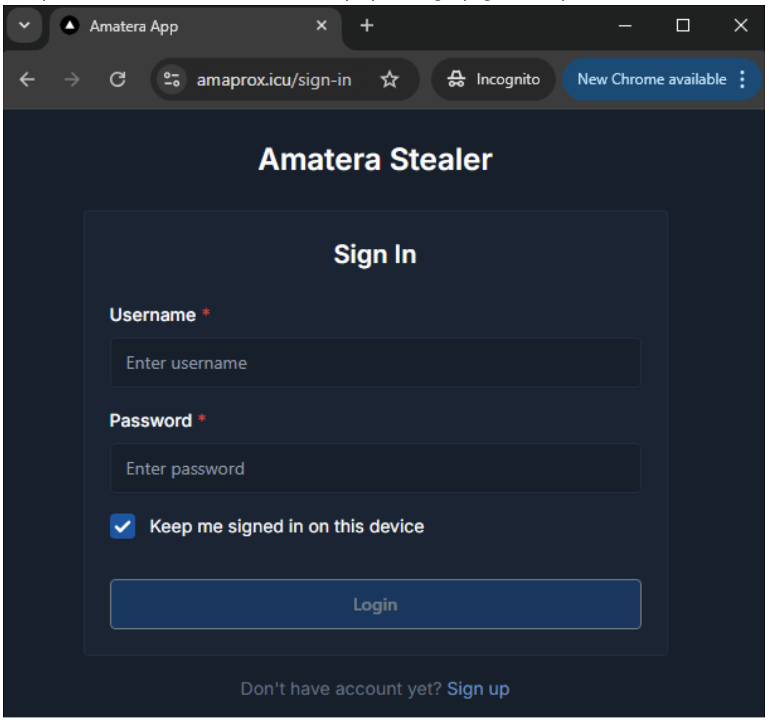 Amatera Stealer: Rebranded ACR Stealer With Improved Evasion, Sophistication | Proofpoint US